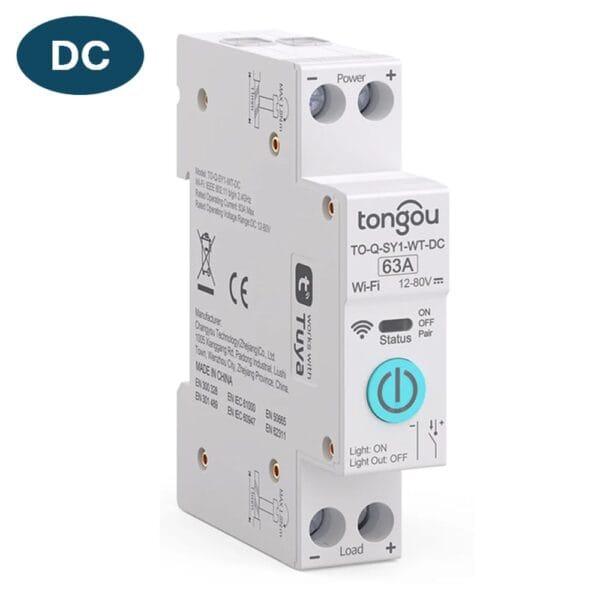Smart DC Switch for Solar Installations | 12-80VDC | 1 Pole 1-63A